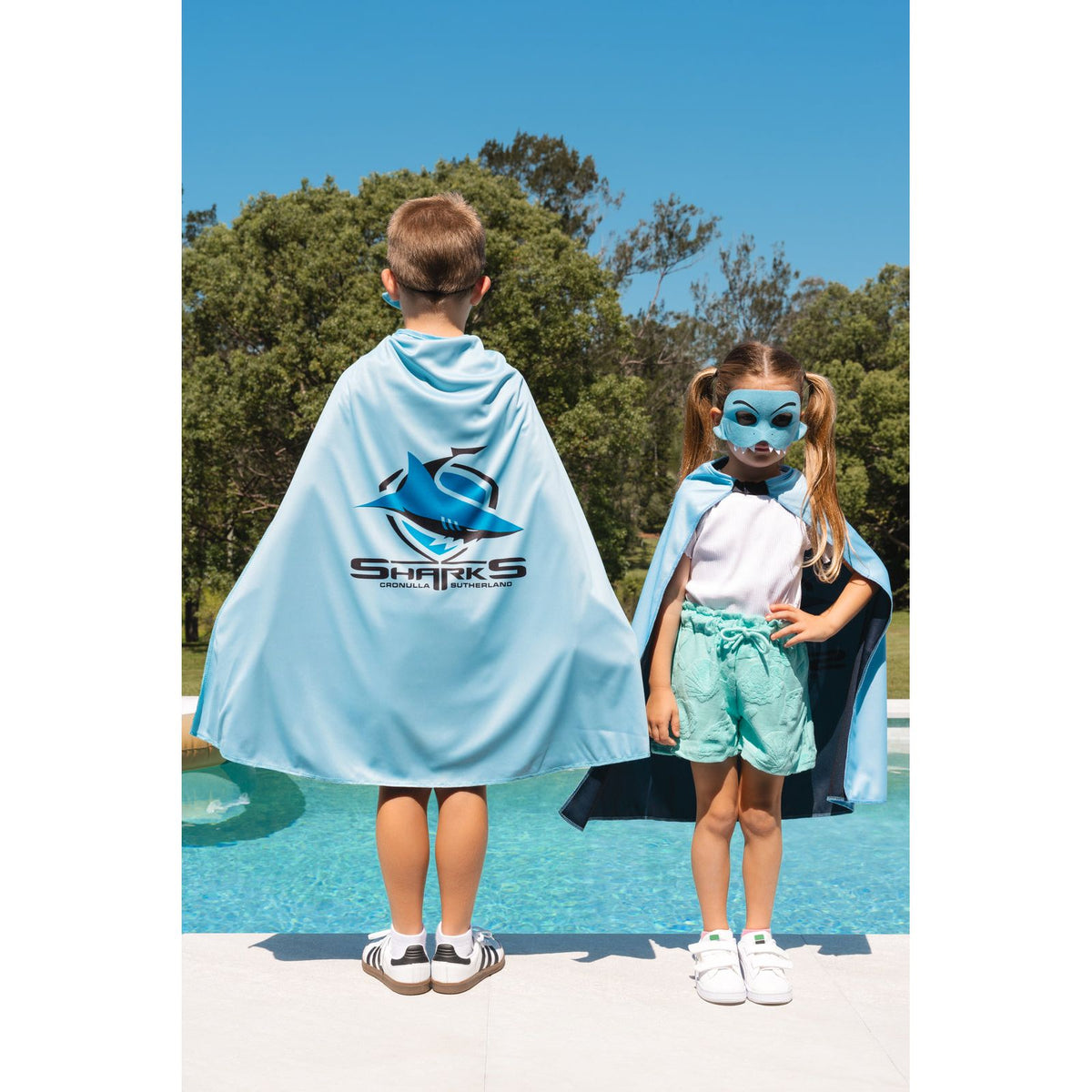 SHARKS MINI MASCOT CAPE – The Big Outlet Store