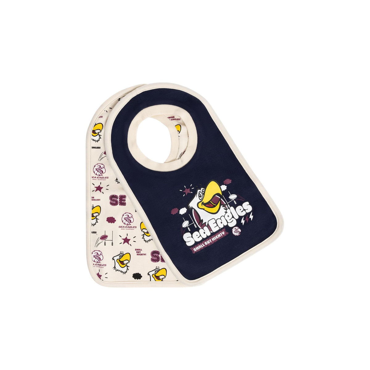 MANLY SEA EAGLES MASCOT LOGO 2 PIECE BIB SET – The Big Outlet Store