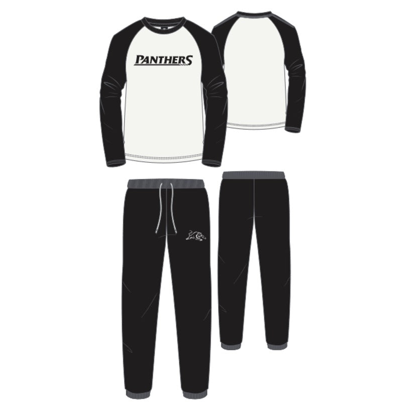 PANTHERS RAGLAN SLEEVE CUFFED PYJAMAS – The Big Outlet Store